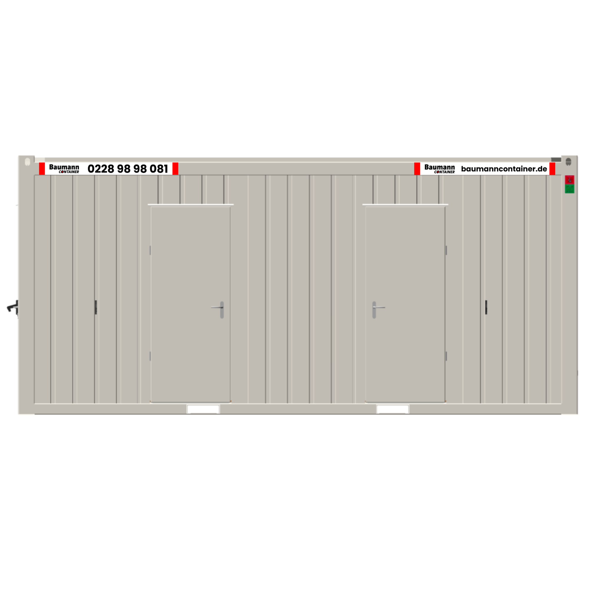 Sanitärcontainer 20 Fuß Damen/Herren WC: Mieten und Kaufen | Baumann ...